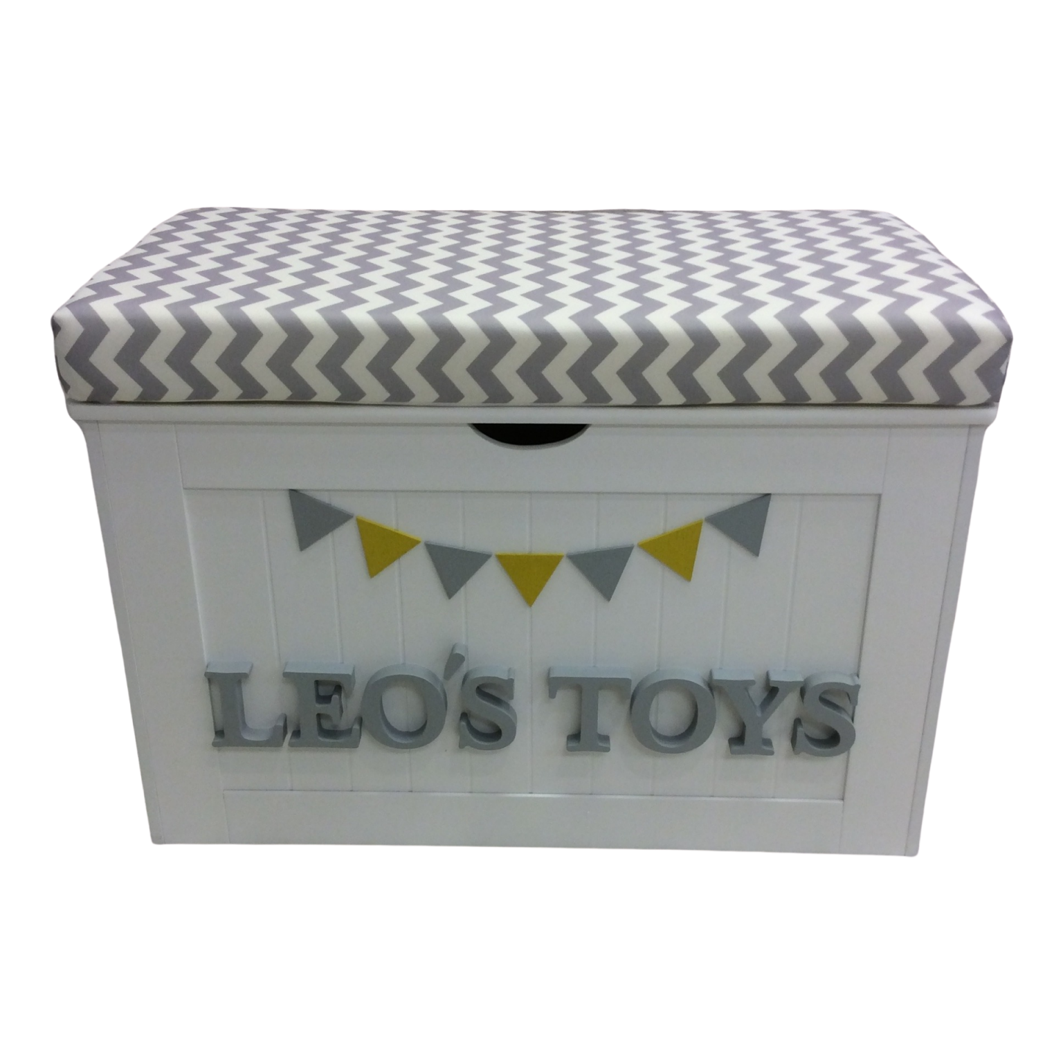 Grey ZigZag Toy Box - Corkys Den